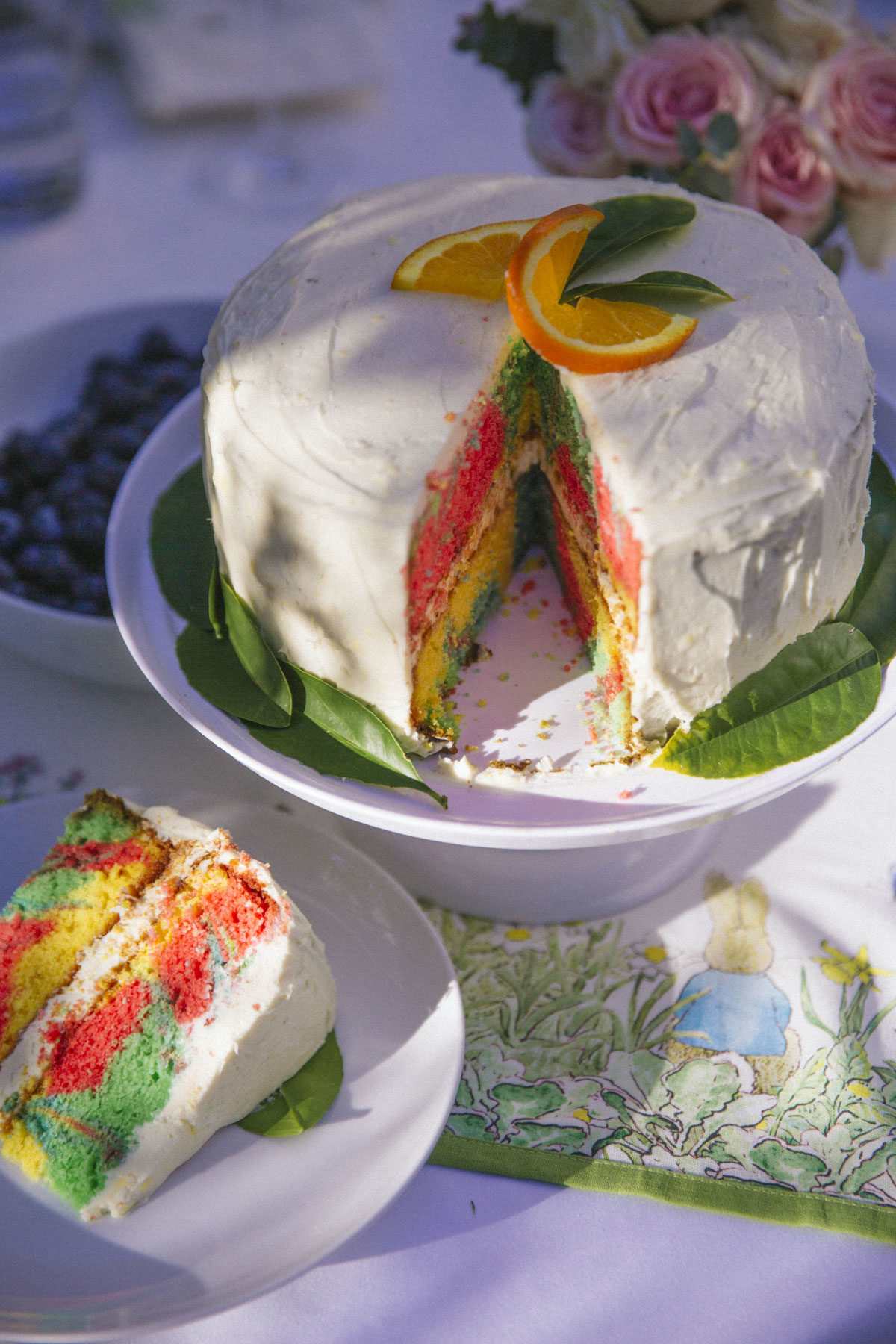 Rainbow Marble Cake – The Londoner